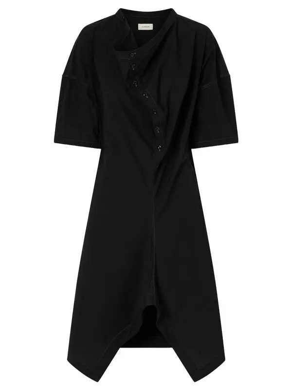 LEMAIRE Cotton-crepe Midi Dress - Black