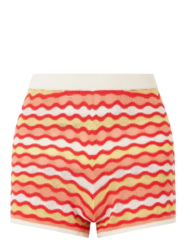 Escvdo Mullu Crocheted Cotton Shorts - Orange