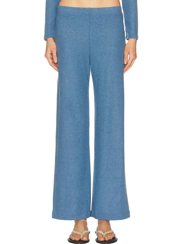 LESET Lauren Wide Leg Pant - Bleuet Melange