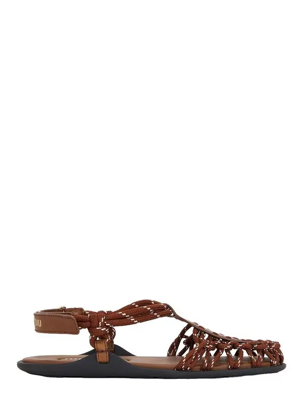 Miu Miu Nastro Sandal - Nocciolo & Tabacco