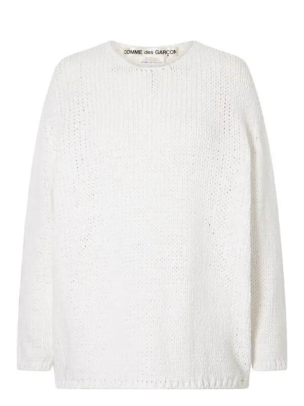Comme Des Garçons Knitted Relaxed Fit Sweater - White