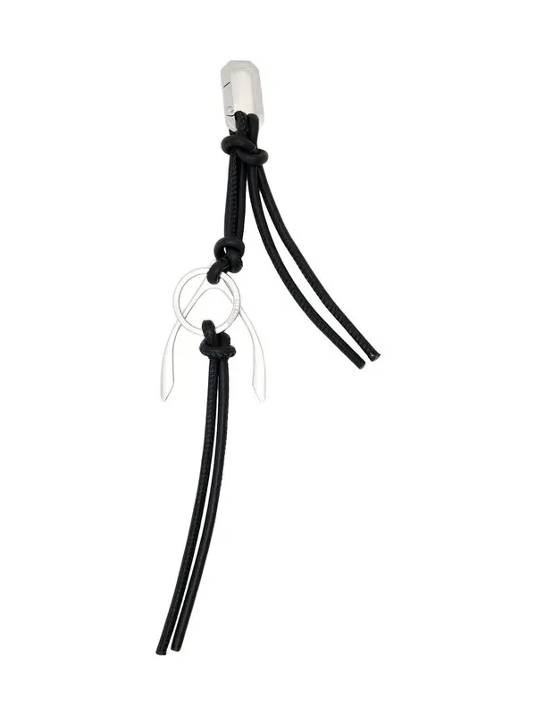 ALLSAINTS Metal Wishbone Bag Charm - Black/silver