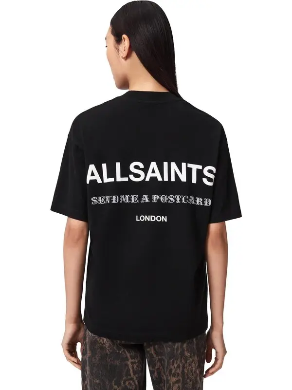 ALLSAINTS Dreamer Oversized Etta Short Sleeve T-shirt - Black
