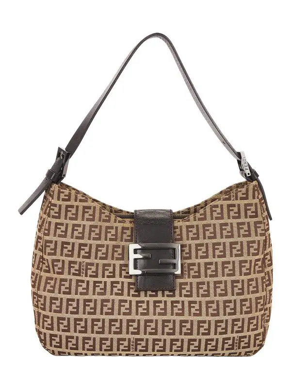 Fendi Zucchino Hobo Bag - Beige