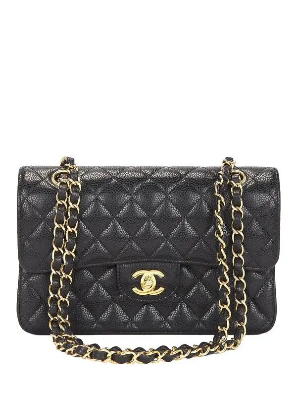 Chanel Caviar Small Classic Double Flap Bag - Black