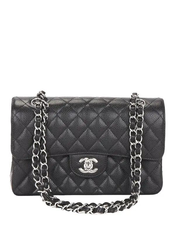 Chanel Caviar Small Classic Double Flap Bag - Black
