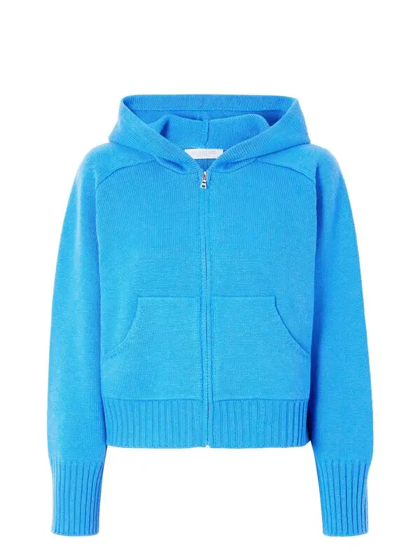 Calle Del Mar Cashmere Zip-up Hoodie - Blue