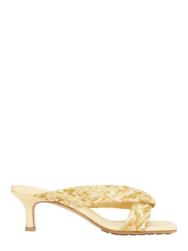 Bottega Veneta Riva Mule Sandal - Macadamia
