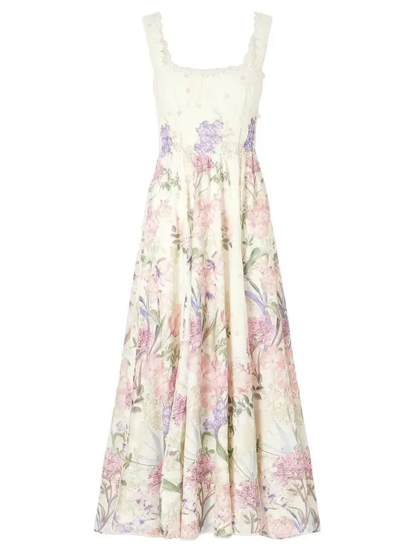 Charo Ruiz Ibiza Crissy Floral Maxi Dress - Neutrals