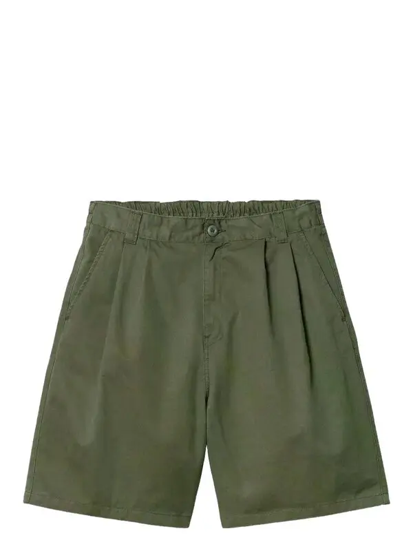 Carhartt Work In Progress Elastic-waistband Pleated Shorts - Green