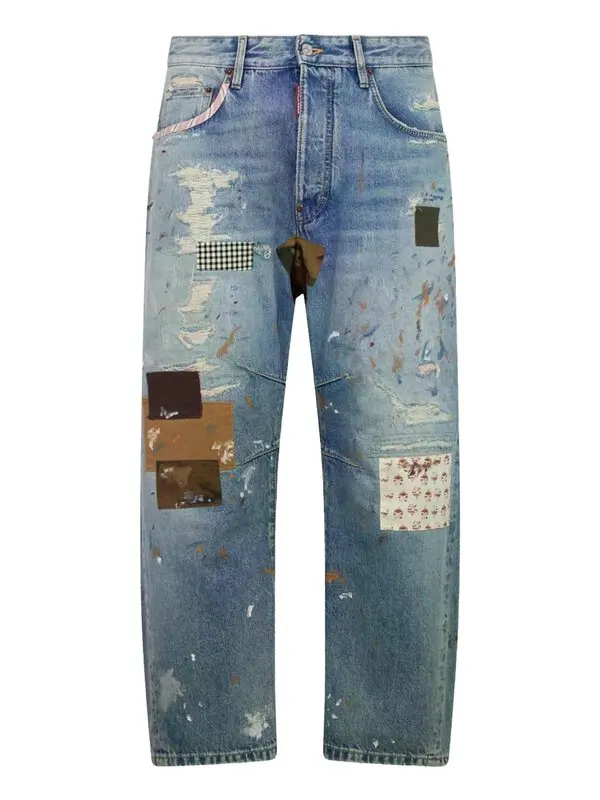Dsquared2 Patchwork Jeans - Blue
