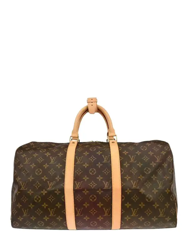 LOUIS VUITTON 2004 Monogram Duffle Handbag - Brown