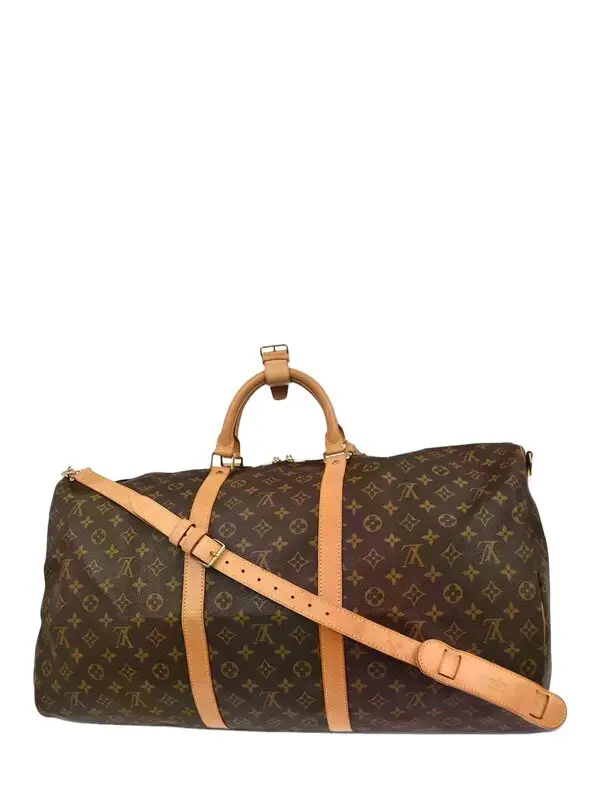 LOUIS VUITTON 60 Keepall Bandoulière Bag - Brown