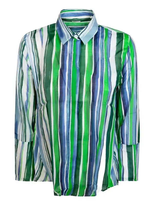 ROBERT FRIEDMAN Striped Shirt - Green