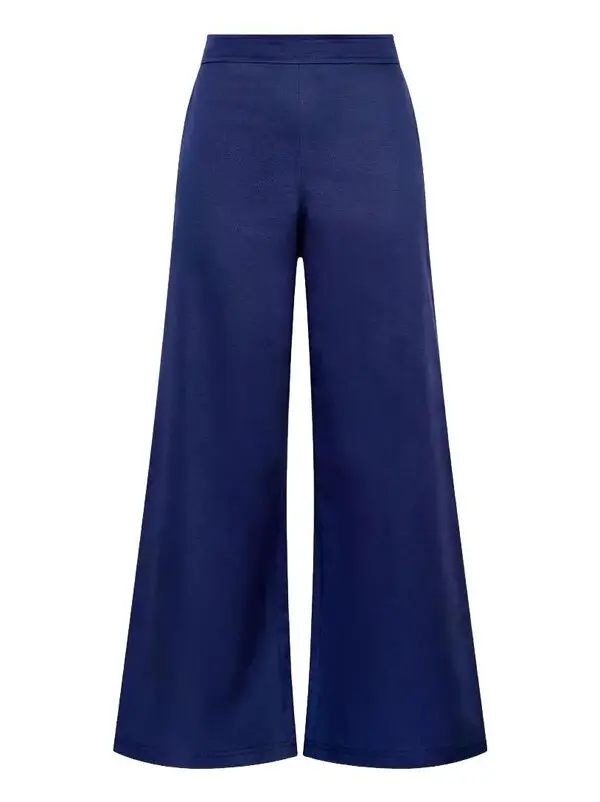 Malìparmi Flared Ankle Trousers - Blue