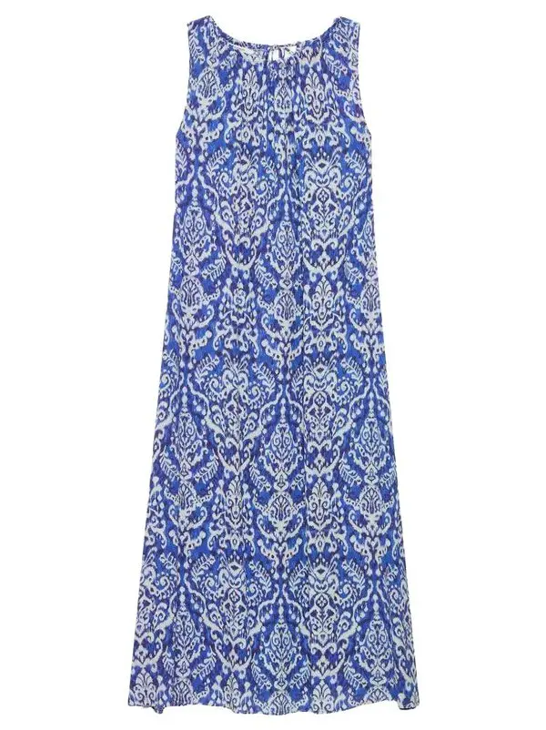 Malìparmi Ikat-print Maxi Dress - Blue