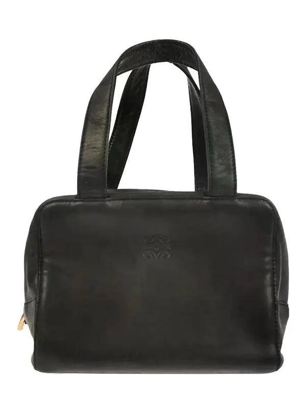 Loewe 1990s Leather Shoulder Bag - Black