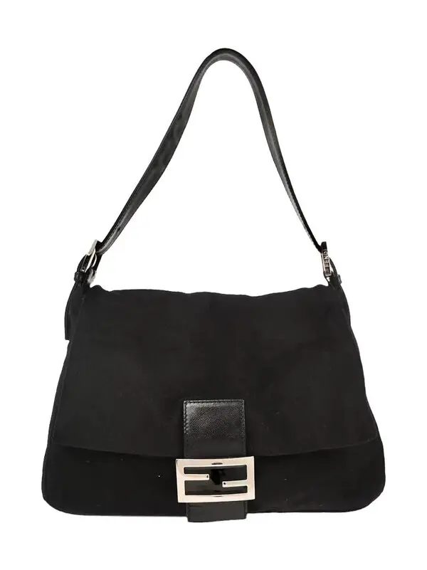 Fendi 2009 Mamma Baguette Buckle Handbag - Black