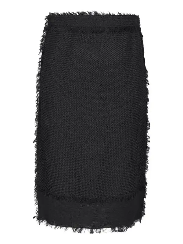 JNBY Fringed Straight Skirt - Black