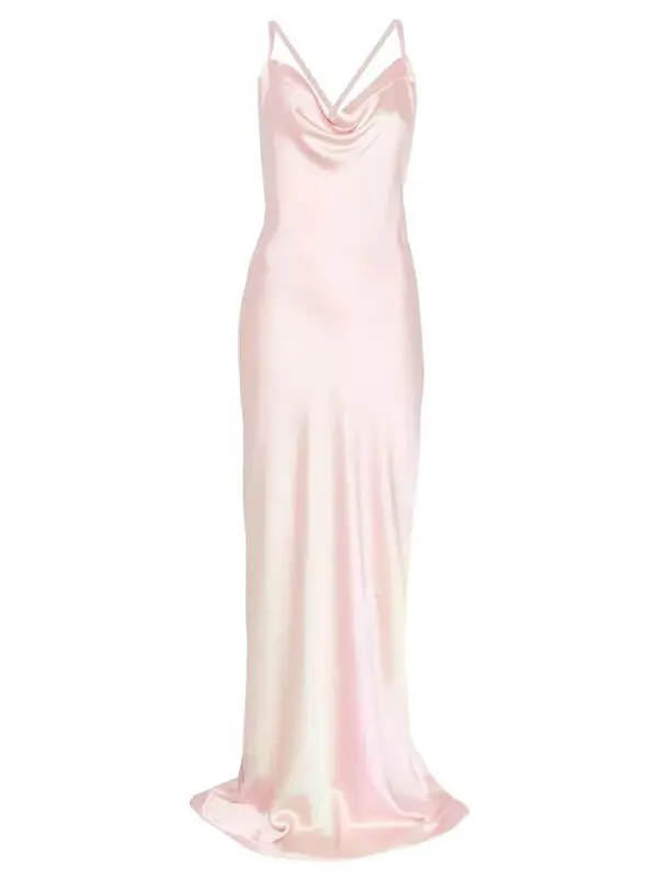 Norma Kamali Cross-back Maxi Dress - Pink