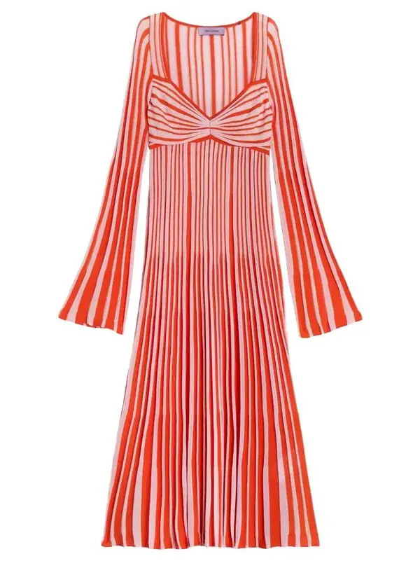 MARGHERITA MACCAPANI Terry Stripe Dress - Red