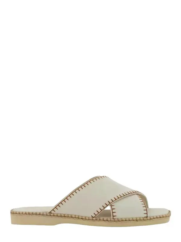 Hogan Cross-over Flat Sandals - Neutrals