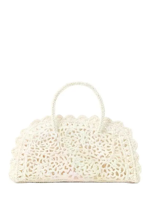 Jacquemus Turismo Crochet Tote Bag - White
