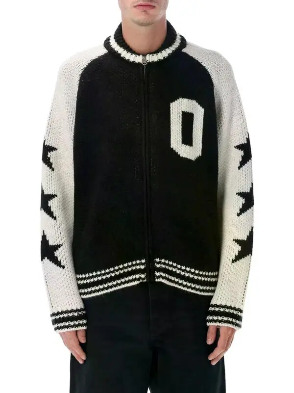 Obey Zip-up Cardigan - Black
