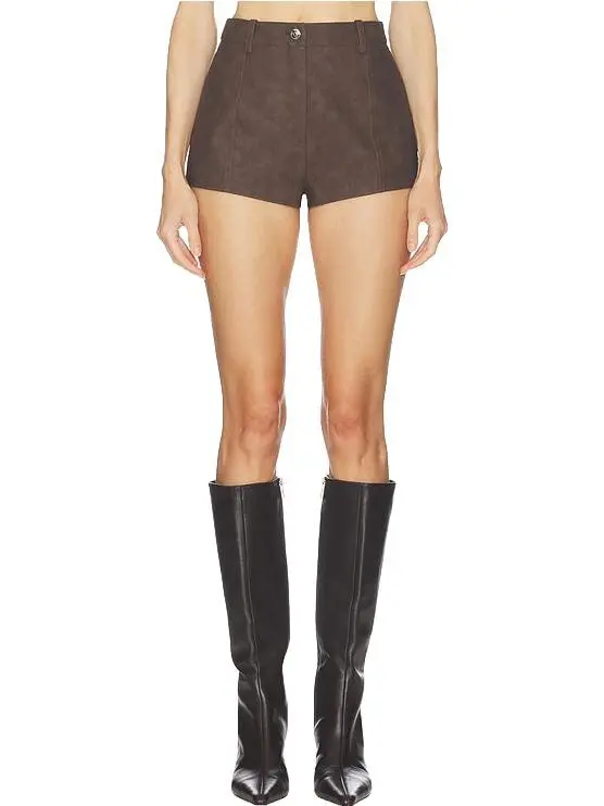 CAMILA COELHO Lera Shorts - Chocolate