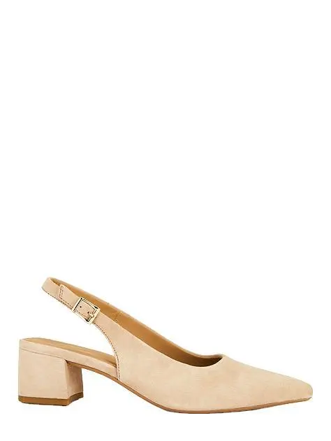 VAGABOND SHOEMAKERS Marta Suede Slingback Pumps - Safari