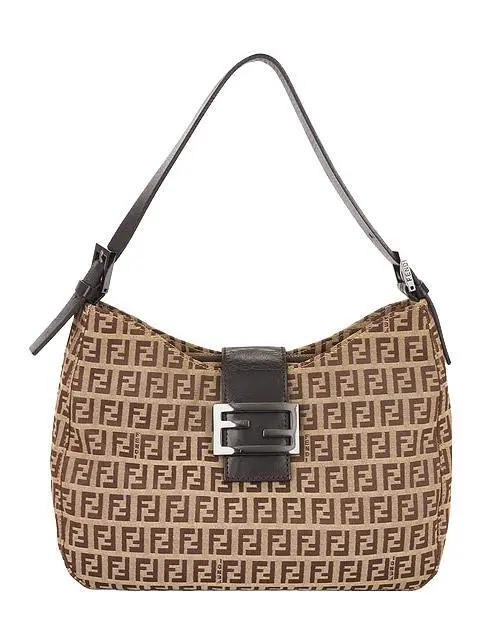 FWRD RENEW Fendi Zucchino Hobo Bag - Beige