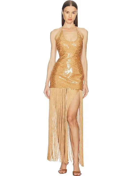 CAMILA COELHO Ankira Maxi Dress - Bronze