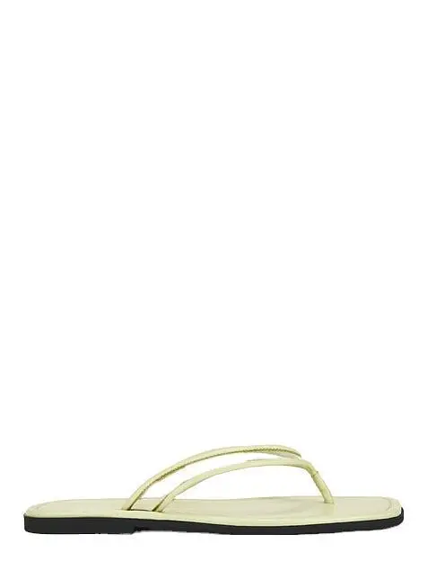 Veronica Beard Clea Piping Sandal - Clear & Light Pistachio Green
