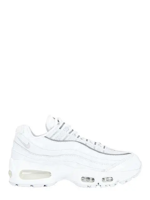 Nike Air Max 95 Sneakers - White  Metallic Silver & Black Reflect S