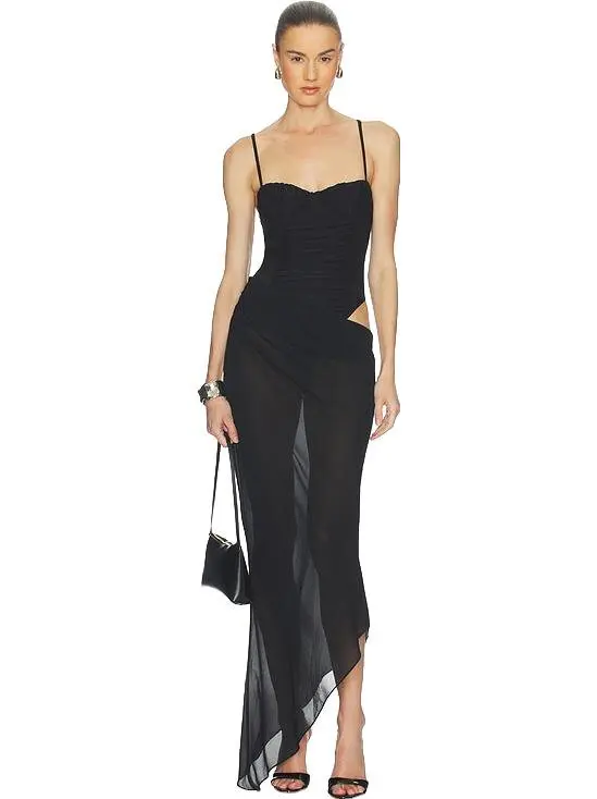 CAMILA COELHO Greer Maxi Dress - Black