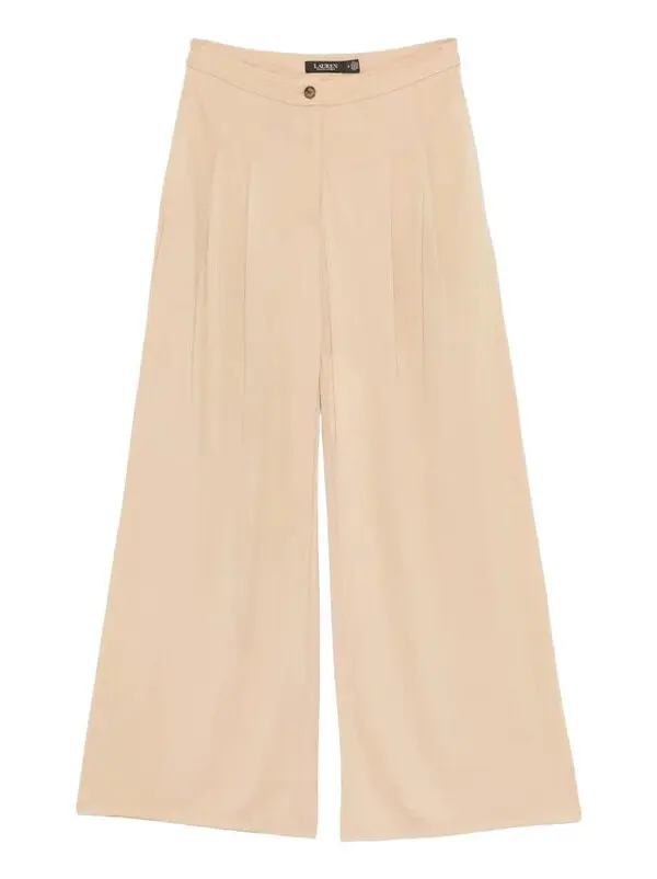 Ralph Lauren Pleated Wide-leg Palazzo Pants - Neutrals
