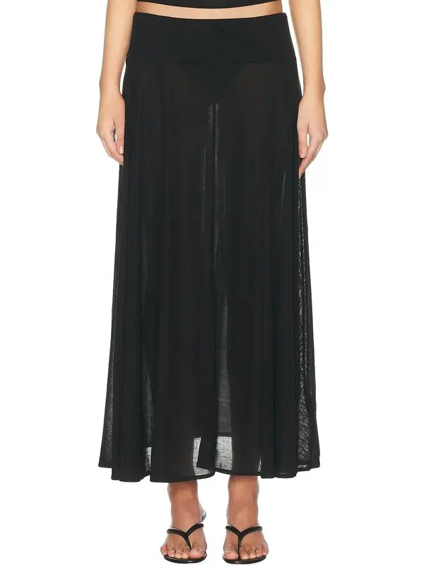 ST. AGNI Fluid Jersey Skirt - Black