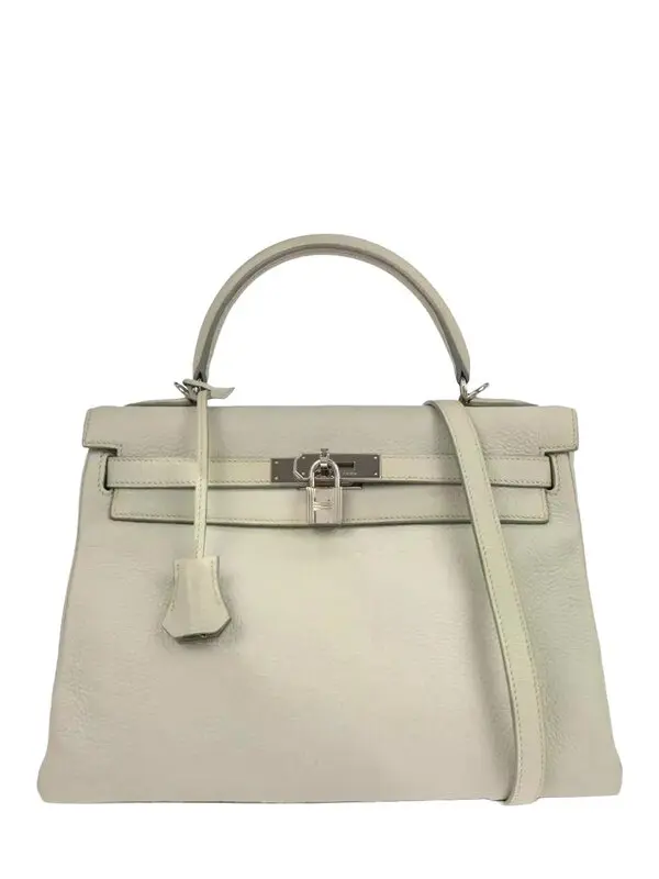 Hermès 2004 Leather Top Handle Handbag - Grey
