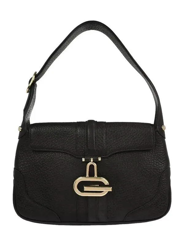 Gucci 1990s Grained Leather Handbag - Black