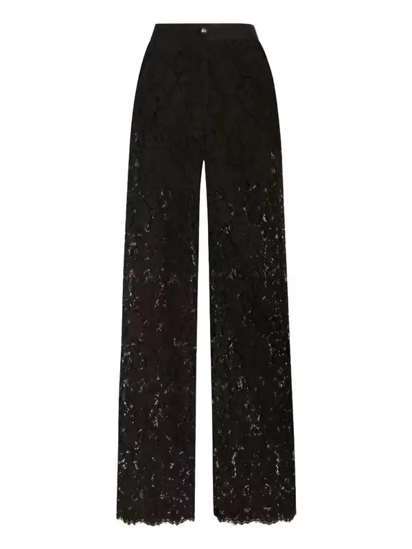 Dolce & Gabbana Cordonetto Lace Trousers - Black