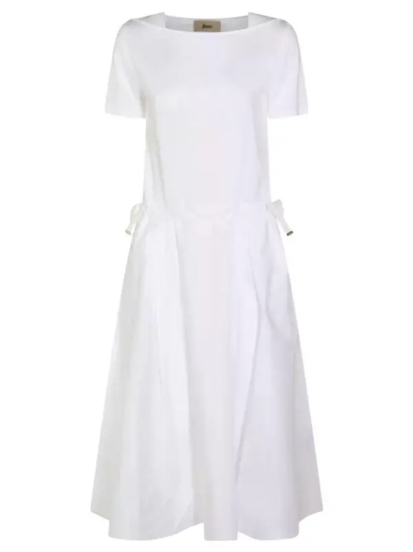Herno Tie-drawcord Midi Dress - White