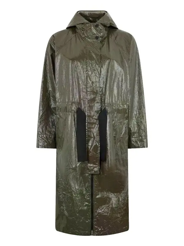 Herno Hooded Belted Coat - Green