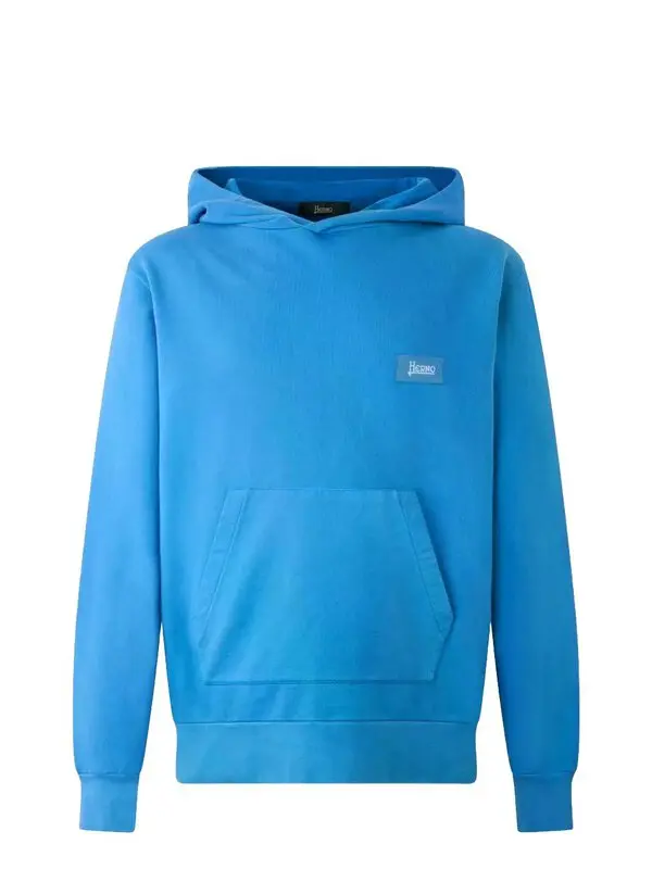 Herno Long-sleeved Hoodie - Blue