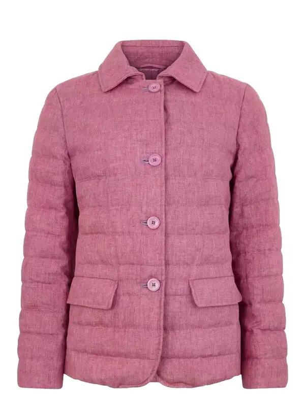 Herno Quilted Button-fastening Jacket - Pink