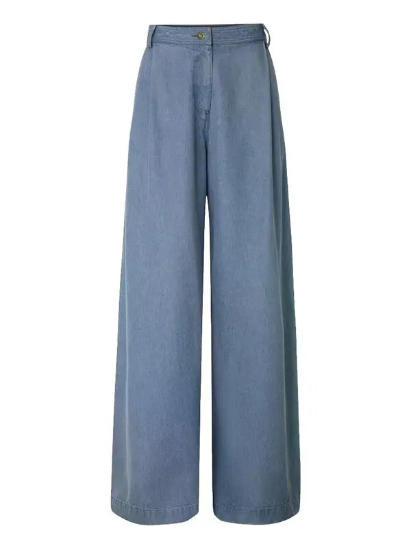 SESSUN Provenco Wide Leg Trousers - Blue