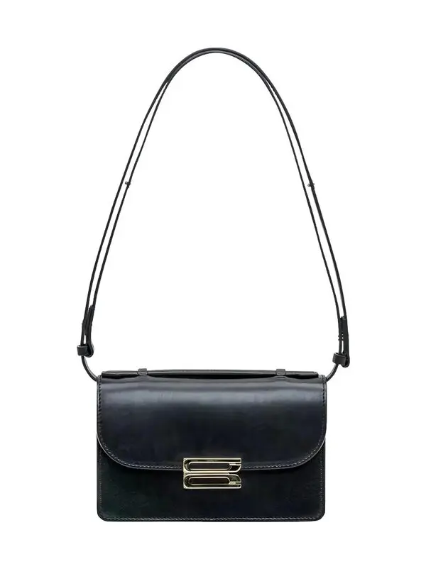 Victoria Beckham Mini Dorian Leather Shoulder Bag - Black