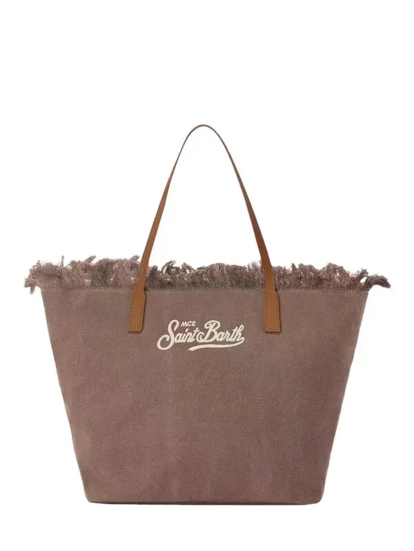 MC2 SAINT BARTH City Fringed Tote Bag - Brown