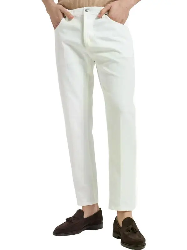 DONDUP Belt-loop Five-pocket Jeans - White