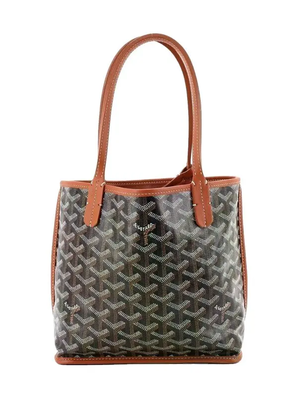 Goyard Anjou Reversible Mini Tote Satchel - Brown