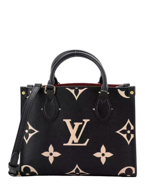 LOUIS VUITTON Onthego Bicolor Monogram Empreinte Giant Pm Tote Bag - Black